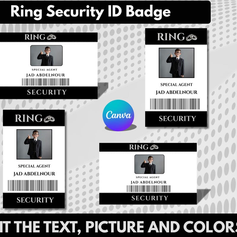 Security Badge Template - Etsy UK