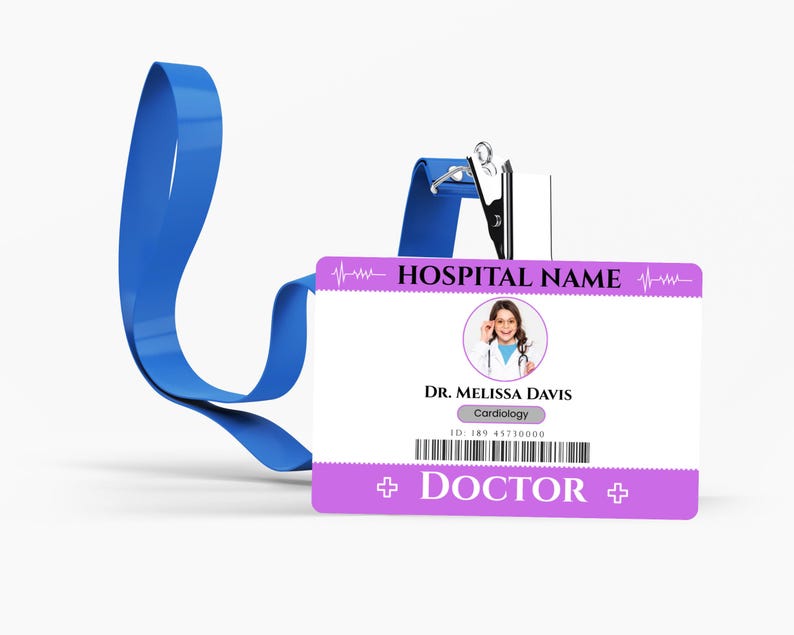 Editable Kids Doctor ID Badge, Printable Medical Badge, Hospital Staff ...
