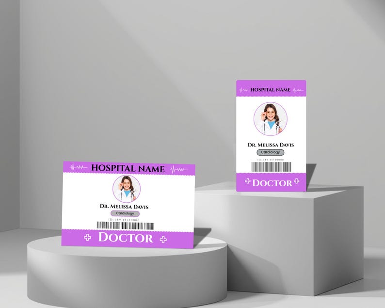 Editable Kids Doctor ID Badge, Printable Medical Badge, Hospital Staff ...