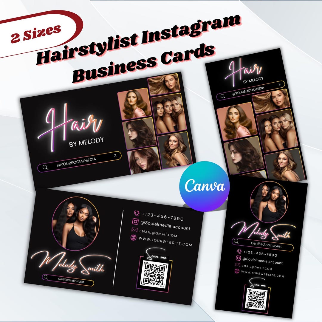 Business Card Template Design, Instagram Business Card, Beauty Artist ...