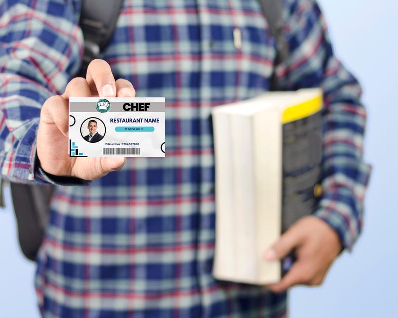 Editable Chef ID Badge – Printable Chef Name Tag, Kitchen Staff Badge ...