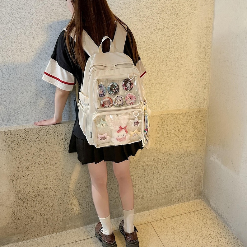 Ita Bag Backpack, Customizable Badge Bag, Versatile Ita Bag, Clear ...
