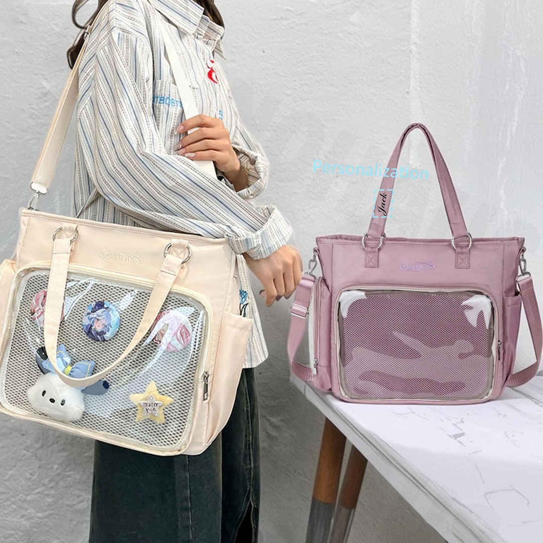Large Ita Shoulder Bag, Custom Ita Bag Backpack, Clear Display Pin Bag ...