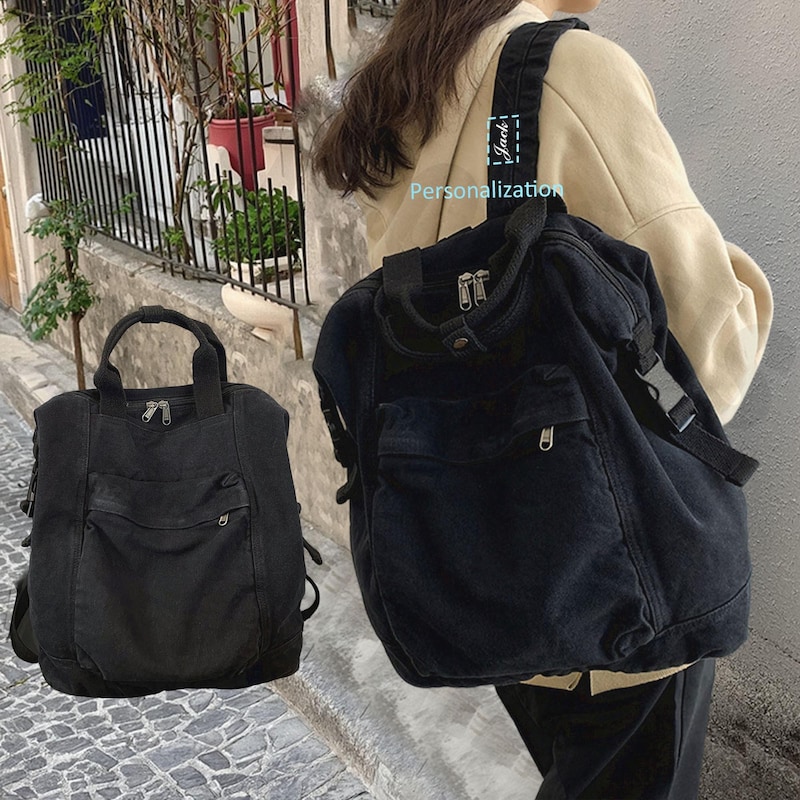 Canvas Student Backpack - Etsy UK