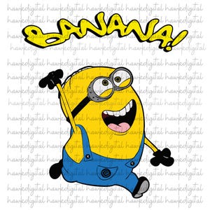 Funny Cartoon Minion Clipart: Yellow Mascot PNG (digital Download - Etsy
