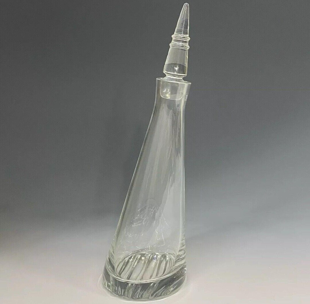 Vintage Tarnow Glass Slanted Decanter NWT 16.5” - Etsy