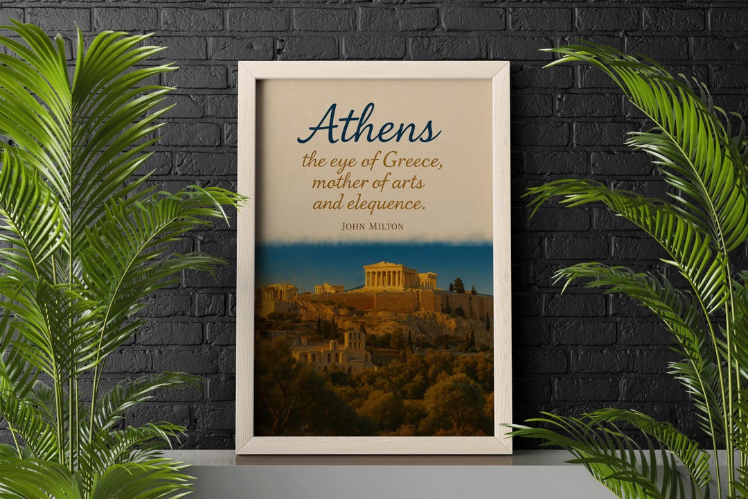 Athens Poster – Acropolis & Parthenon Wall Art Print - Greece Travel ...