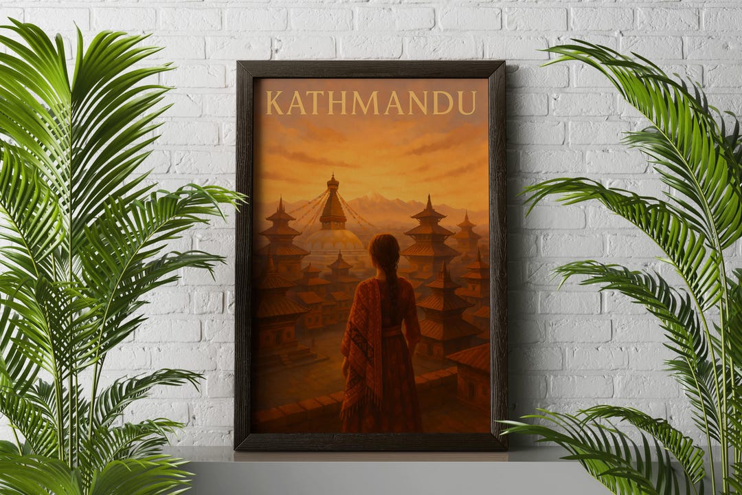 Kathmandu Poster - Golden Hour Getaways Collection - Far & Found Nepal ...