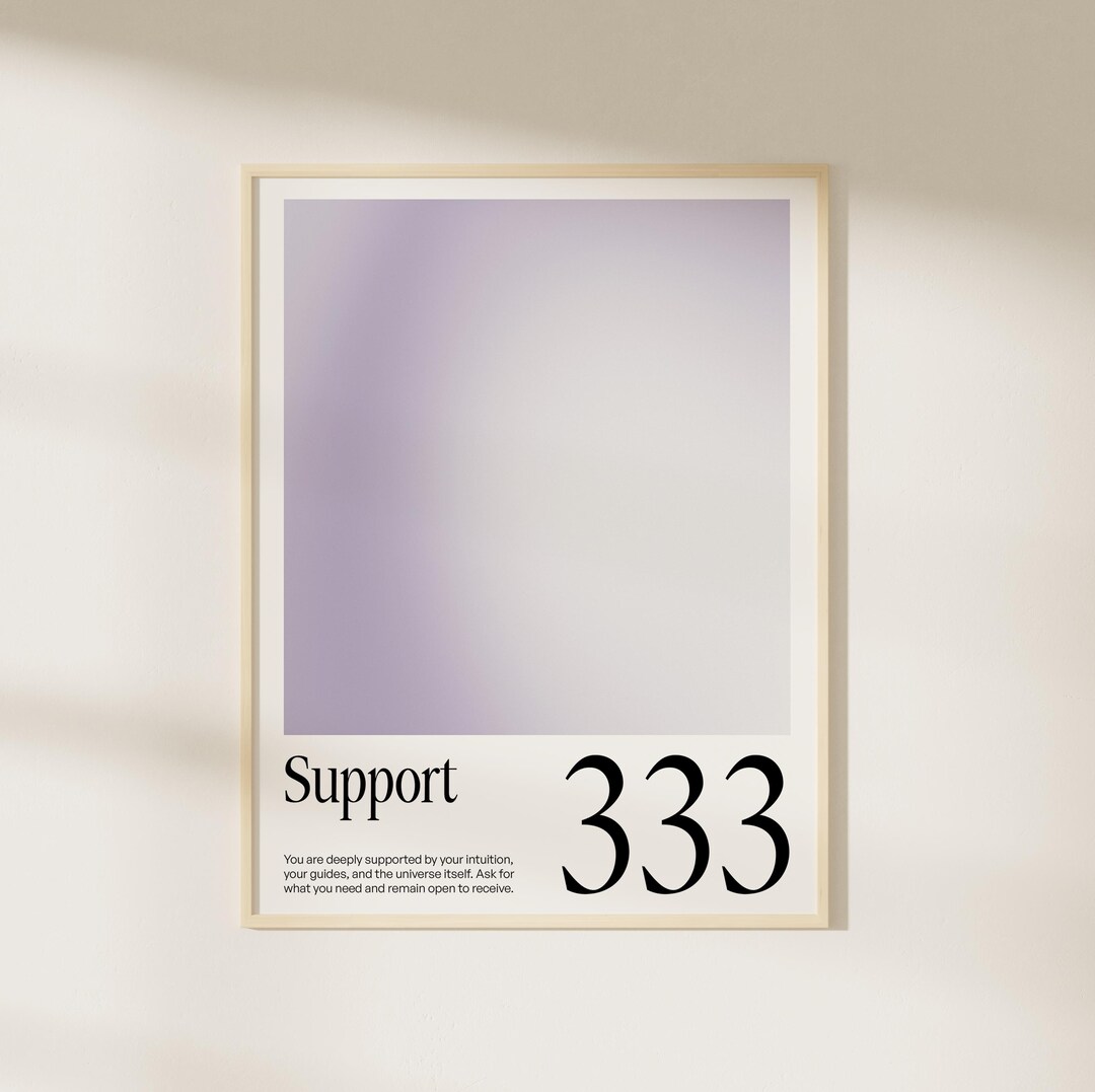 Angel Number 333 Printable Wall Art - Support Spiritual Poster ...