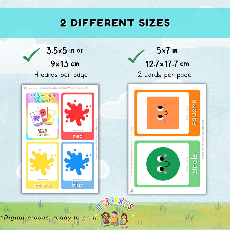 Colors and Shapes Flashcards Printable | Toddler Learning PDF ...