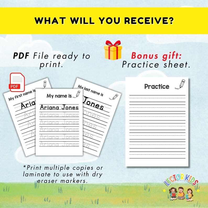 Personalized Name Tracing Worksheet: First, Last & Full Name Practice ...