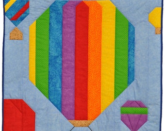 Hot Air Balloon Quilt. PDF Pattern Only. Modern Quilt. Mini