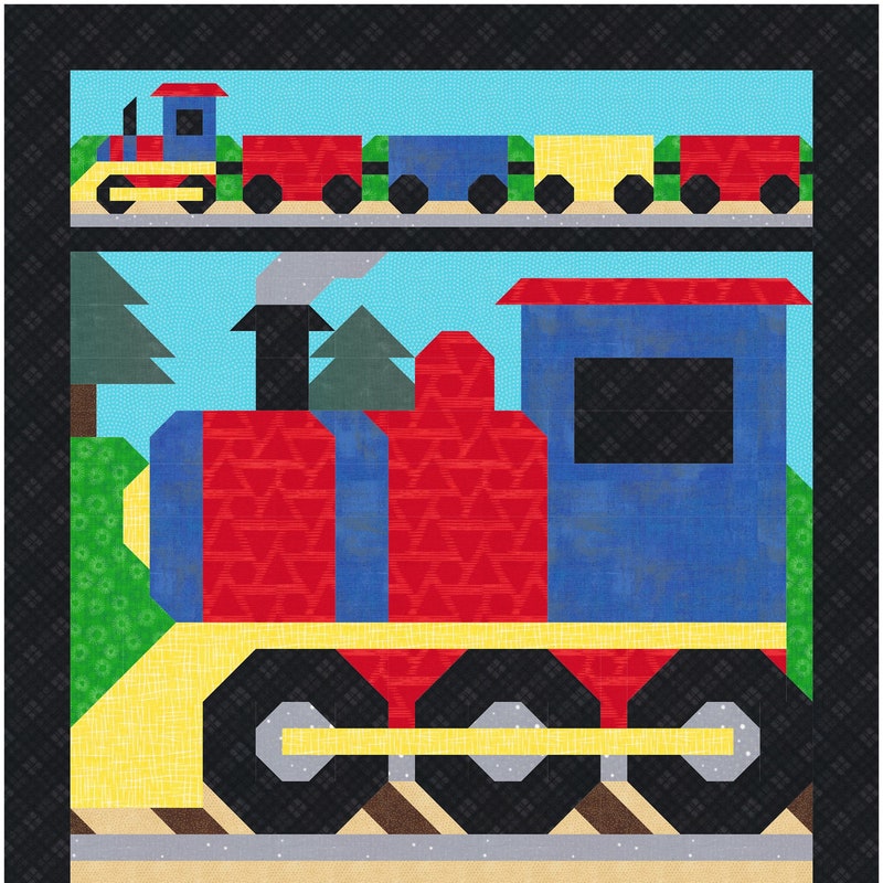 Train Quilt - Etsy