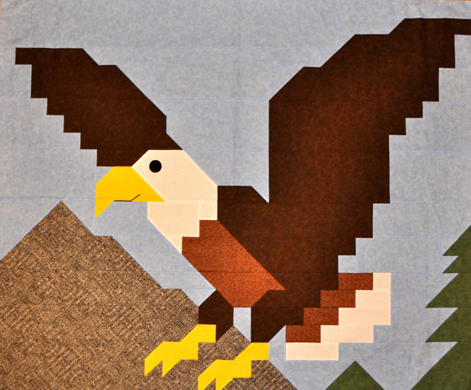 Eagle Quilt Pattern Finished Size 66x60 6 Inch Ohio Star | Etsy