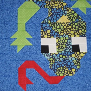 Gecko Quilt Pattern: Lizard Baby Quilt (digital Download) - Etsy