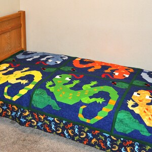 Gecko Quilt Pattern: Lizard Baby Quilt (digital Download) - Etsy