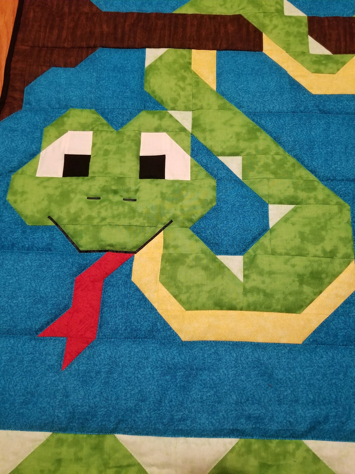 Snake Quilt Pattern, Easy Pieced Image Style (3 Sizes) - Etsy