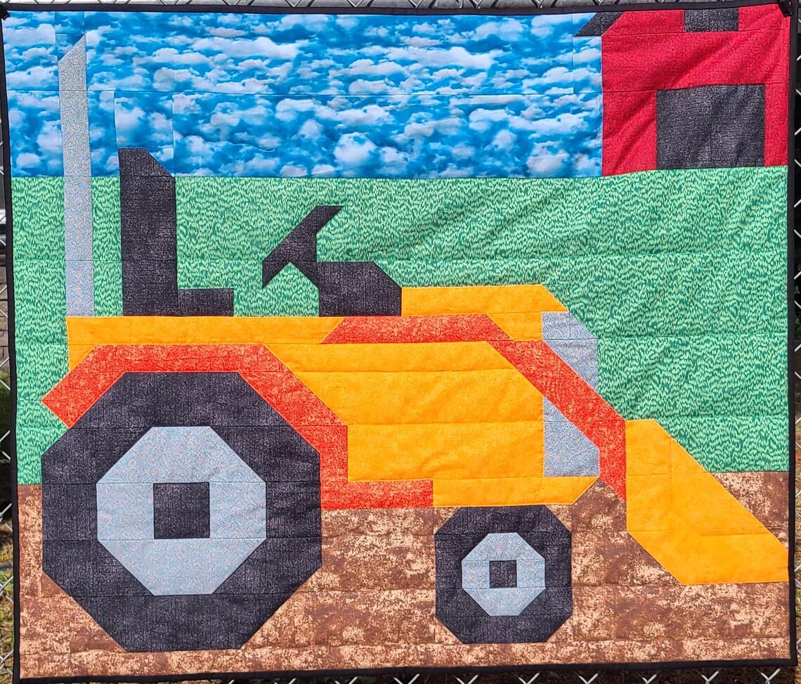 Tractor Quilt Pattern: Front Loader Design, Multiple Sizes (digital ...