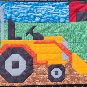 Tractor Quilt Pattern: Front Loader Design, Multiple Sizes (digital ...