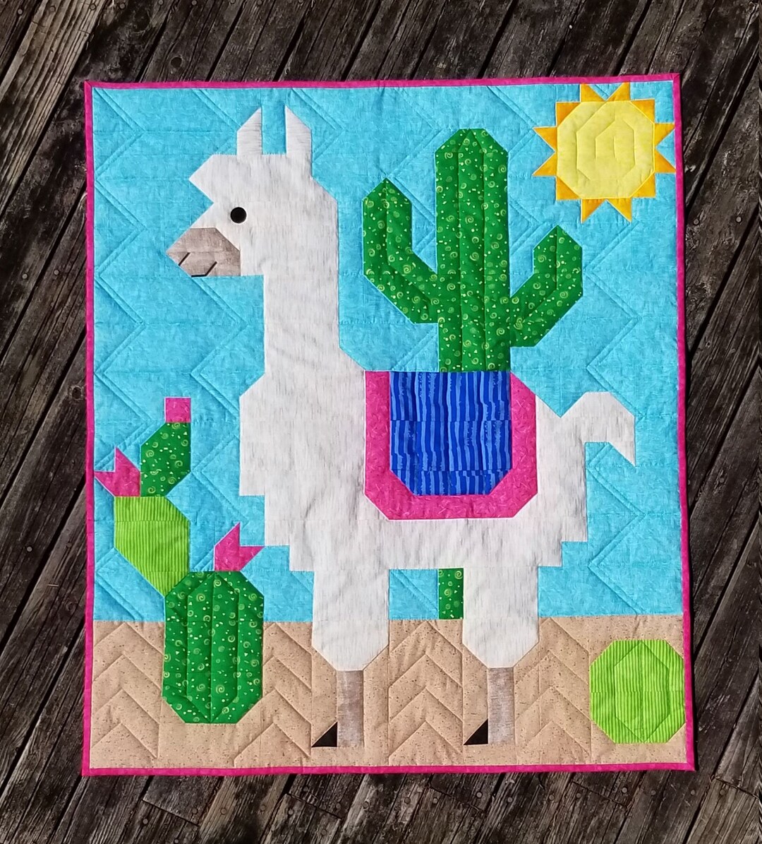 Alpaca Quilt Pattern, Multiple Sizes From Baby Quilt to Throw, Doubles ...