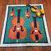 Music Themed Quilt Pattern Featuring Orchestra String Instruments ...