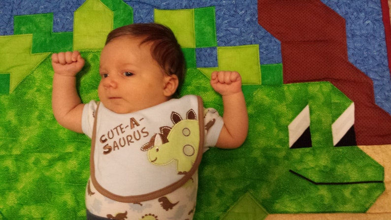 Dinosaur Quilt Pattern Stegosaurus in Multiple Sizes 36x42 - Etsy