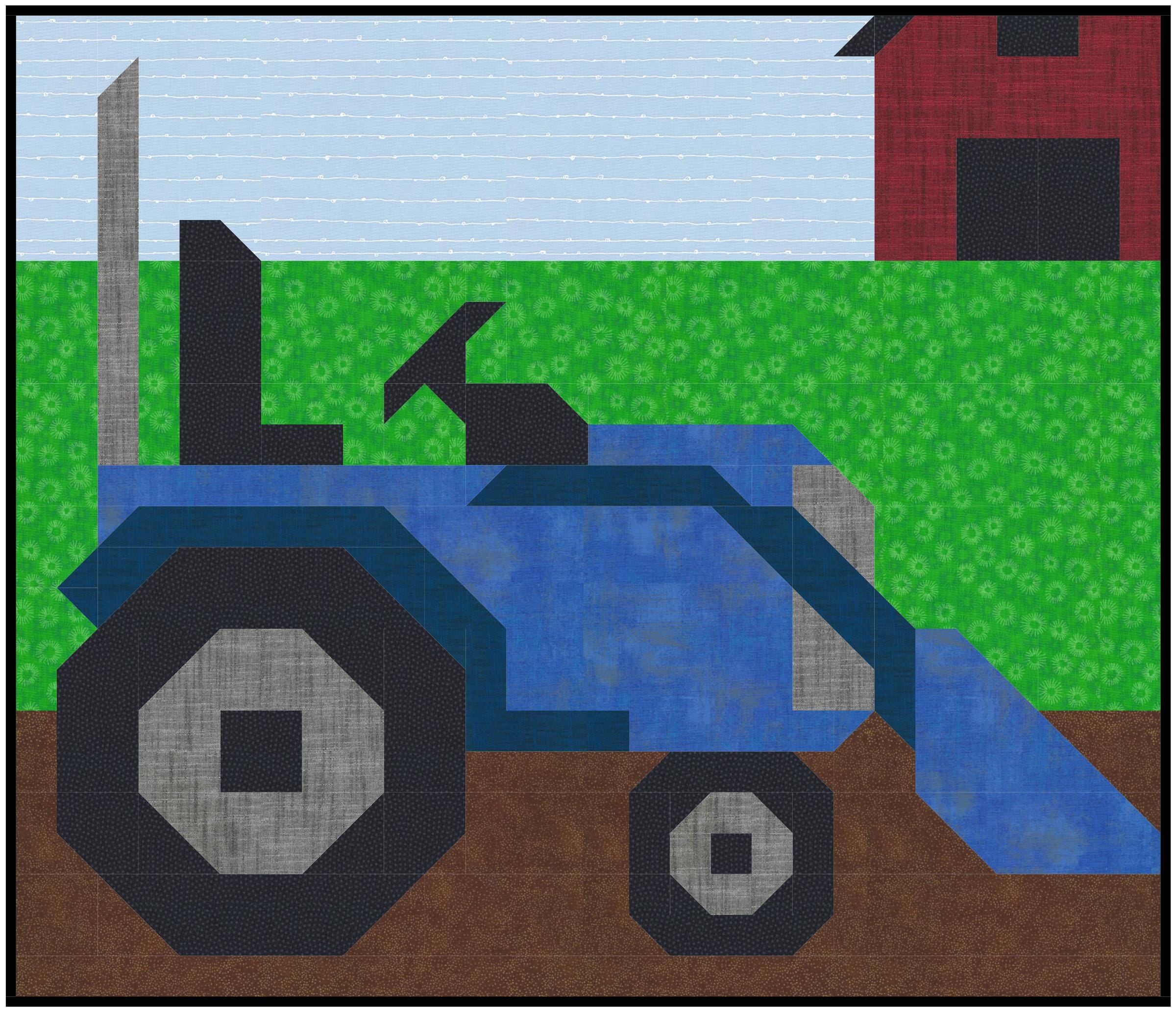Tractor Quilt Pattern: Front Loader Design, Multiple Sizes (digital ...