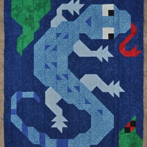 Gecko Quilt Pattern: Lizard Baby Quilt (digital Download) - Etsy