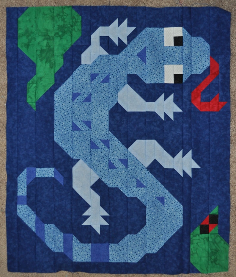 Gecko Quilt Pattern: Lizard Baby Quilt (digital Download) - Etsy