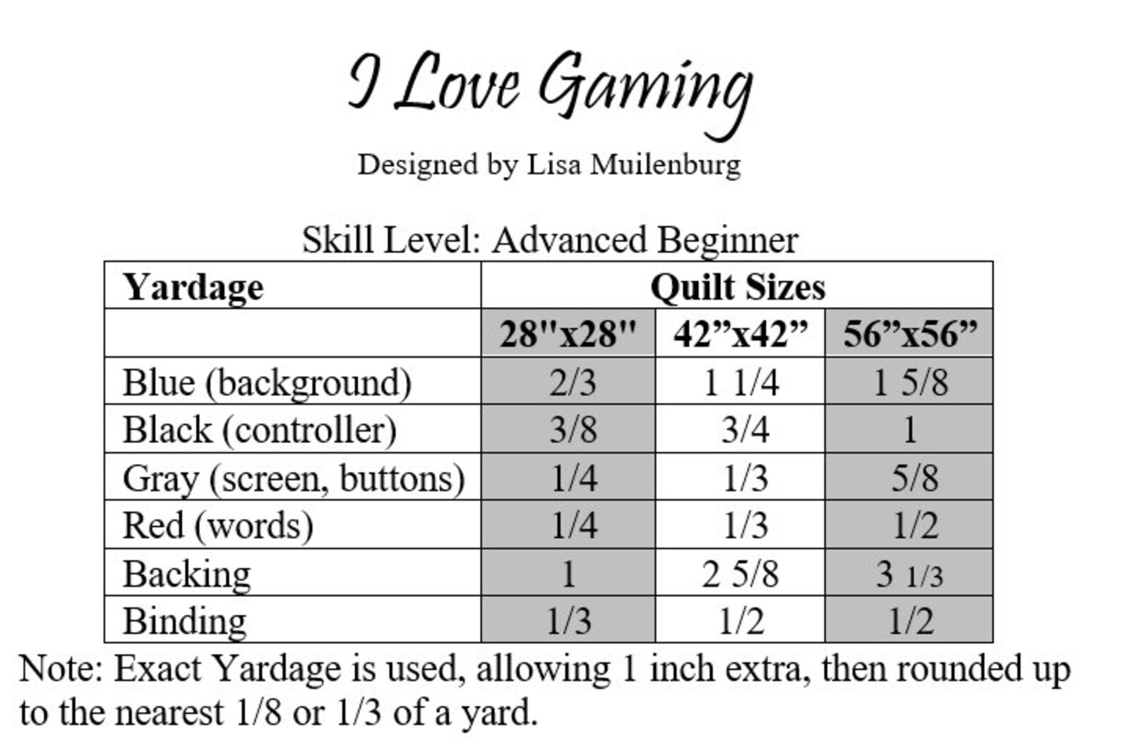 Video Game Themed Quilt Pattern, 3 Sizes: 56x56, 42x42, and 28x28 ...
