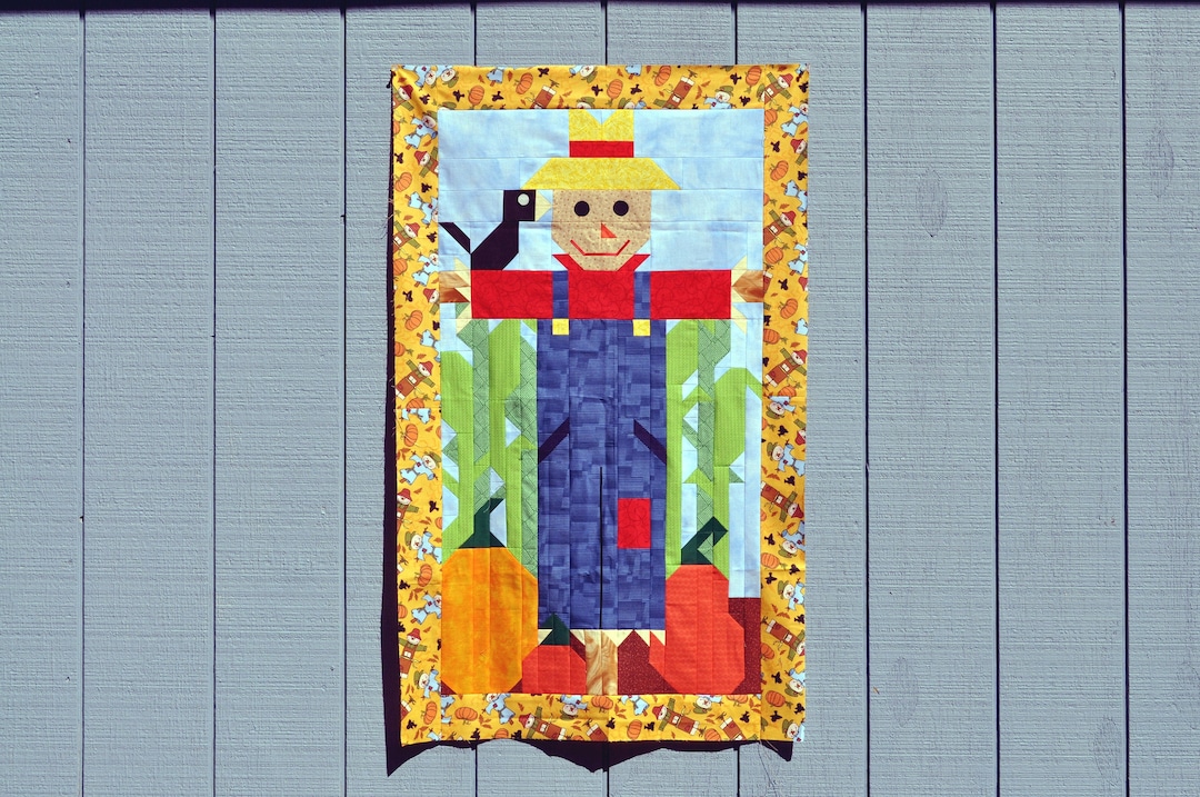 Scarecrow Quilt Pattern: 20x36 Inch Fall Wall Hanging (PDF Pattern) - Etsy
