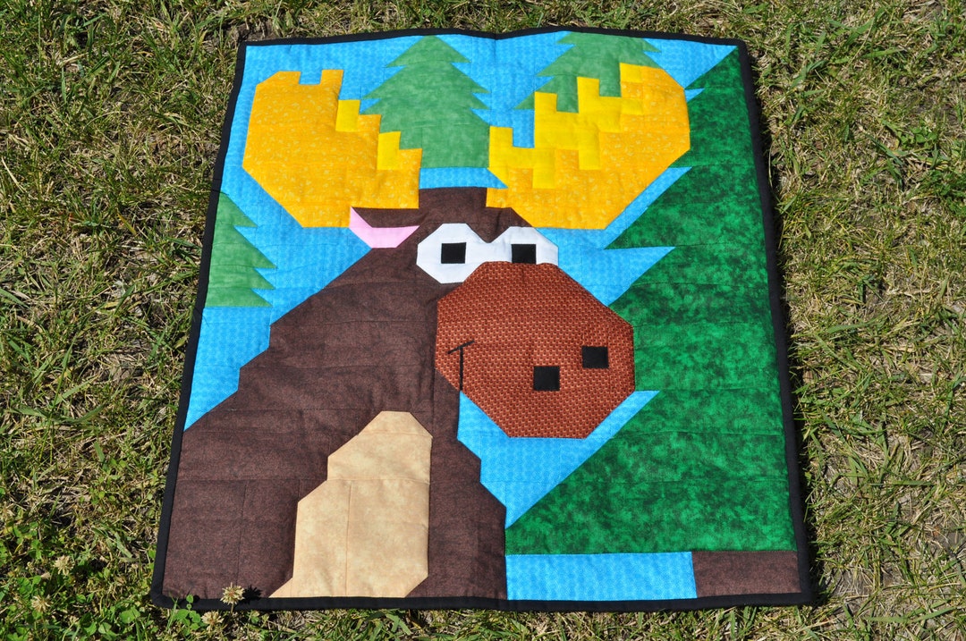 Moose Quilt Pattern PDF Instant Download Multiples Sizes for - Etsy Canada