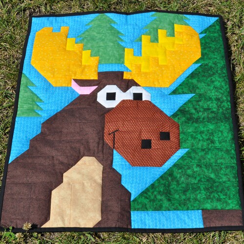 Moose Quilt Pattern PDF Instant Download Multiples Sizes for - Etsy