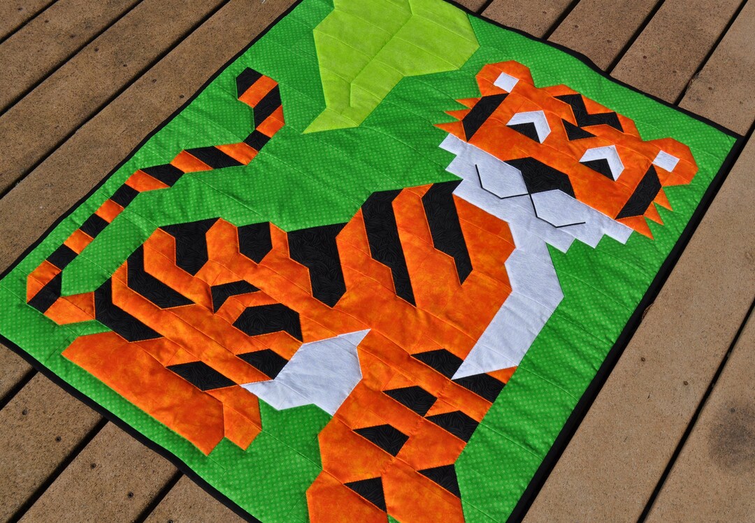 Tiger Baby Quilt Pattern: Pieced Method, 3 Sizes (PDF Download) - Etsy