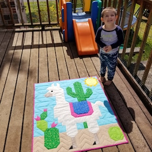 Alpaca Quilt Pattern, Multiple Sizes From Baby Quilt to Throw, Doubles ...