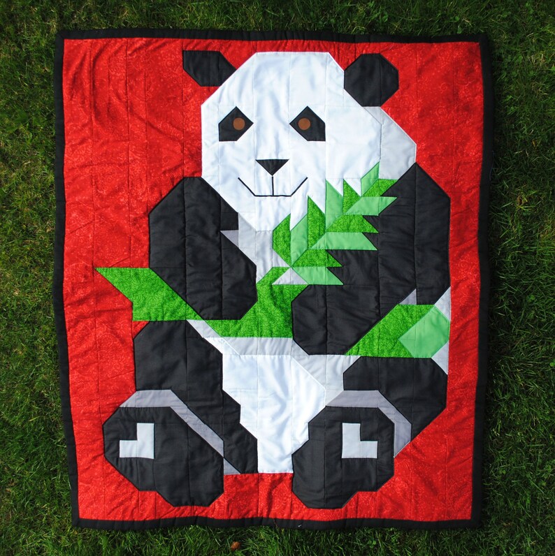 Panda Quilt Pattern With 3 Sizes: 36x42 Baby 24x28 Wall and - Etsy