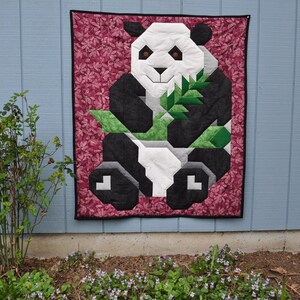 Panda Quilt Pattern With 3 Sizes: 36x42 Baby, 24x28, and 48x56, Border ...