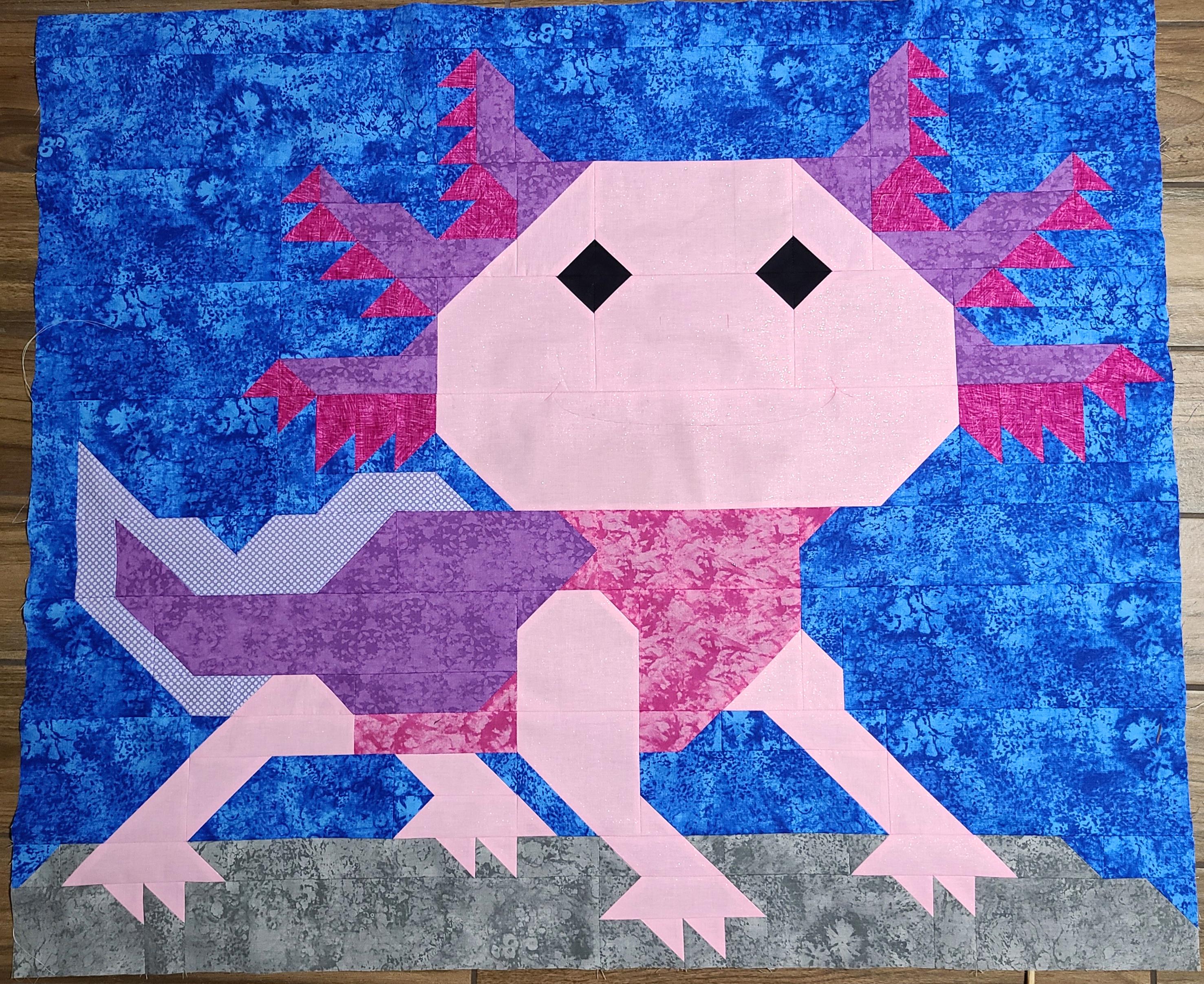 Axolotl Quilt Pattern With Multiple Sizes, Instant Download PDF - Etsy