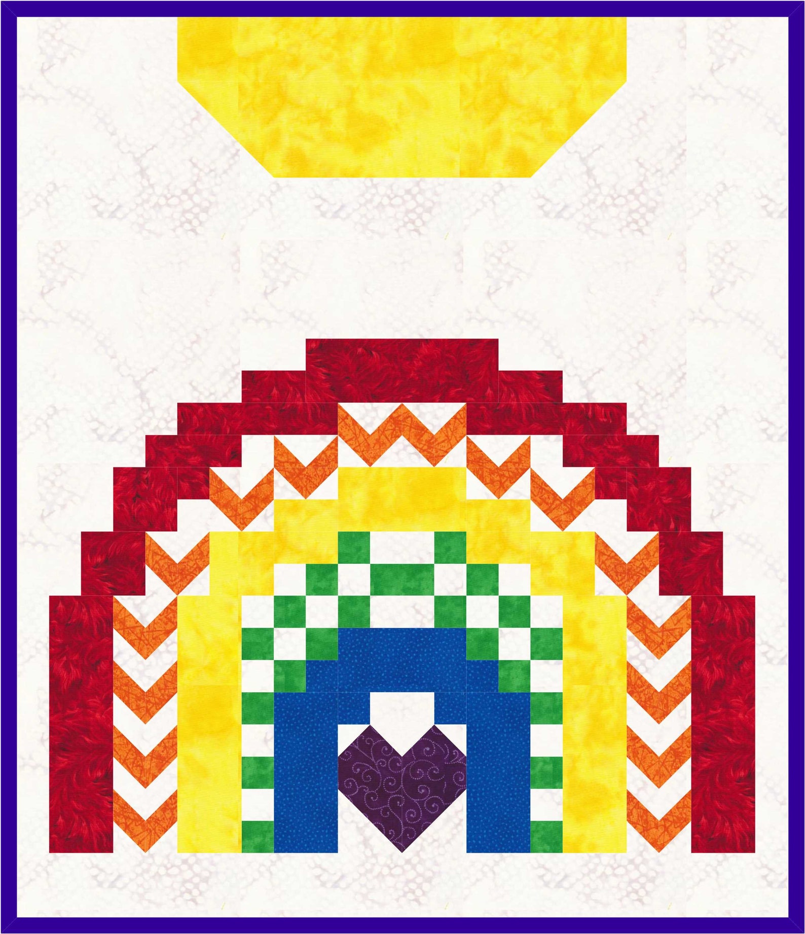 Rainbow Baby Quilt Pattern Multiple Sizes 36x42 With | Etsy