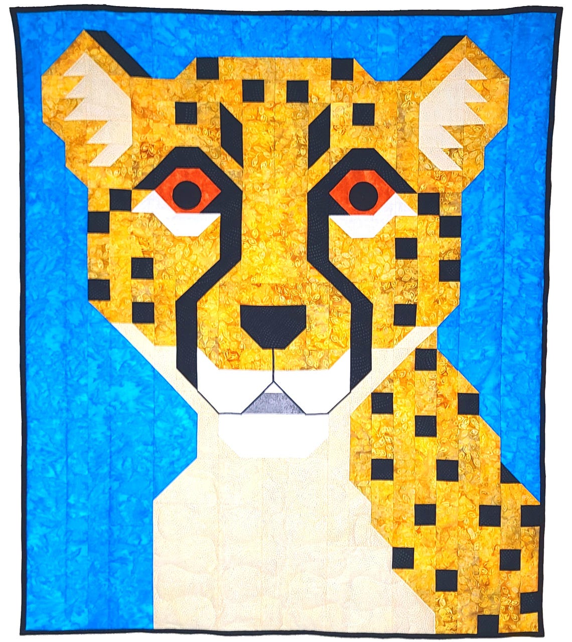 Cheetah Art Quilt Pattern: Pieced Design, 3 Sizes (digital Download) - Etsy