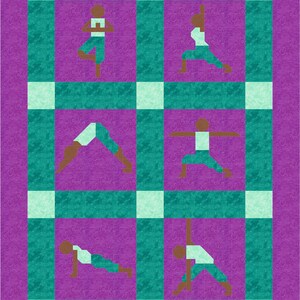 Yoga Pose Quilt Pattern: Twin Size (PDF Pattern) - Etsy