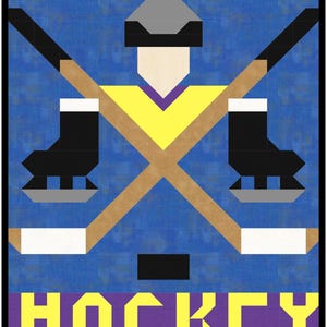 Hockey Quilt Pattern, in 3 Sizes Included, Instant Digital Download - Etsy