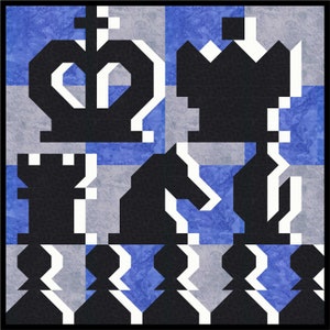 Chess Quilt Pattern With 3 Sizes 42x42, 28x28, and 56x56 Inches ...