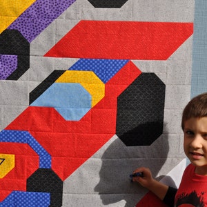 Race Car Quilt Pattern: Beginner-friendly, Multiple Sizes (digital ...