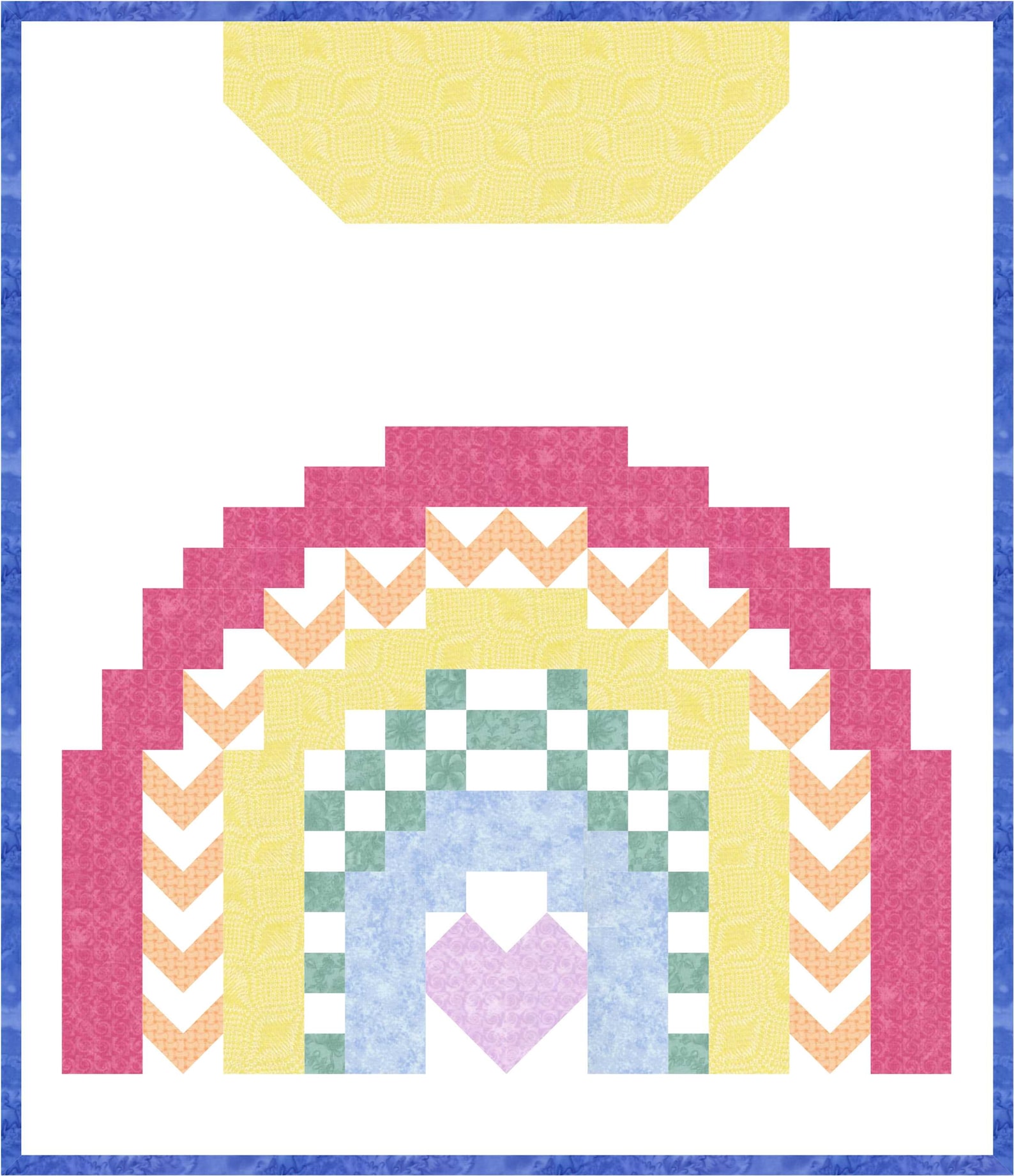 Rainbow Baby Quilt Pattern Multiple Sizes 36x42 With | Etsy