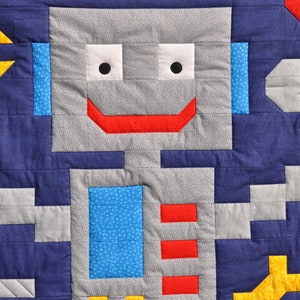 Robot Baby Quilt PATTERN, With Multiple Sizes: 36x42, 24x38 and 48x65 ...