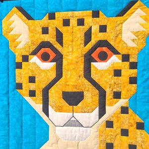 Cheetah Art Quilt Pattern: Pieced Design, 3 Sizes (digital Download) - Etsy
