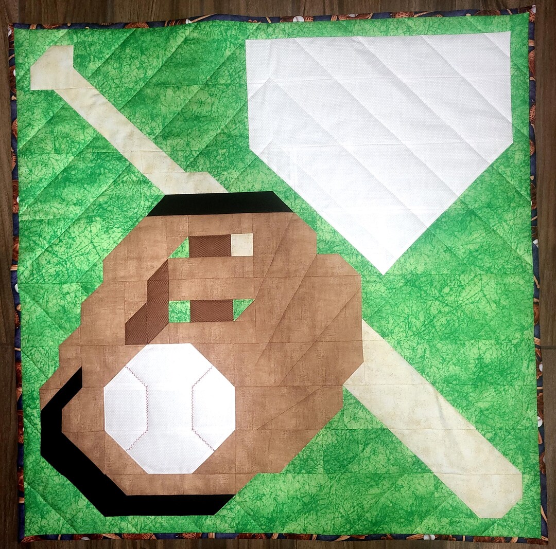 Baseball Quilt Pattern With 3 Sizes: 24x24, 36x36, 48x48, Throw or Baby ...