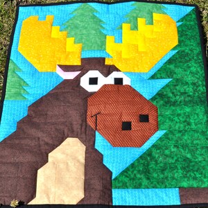 Moose Quilt Pattern, PDF Instant Download, Multiples Sizes for Decor ...