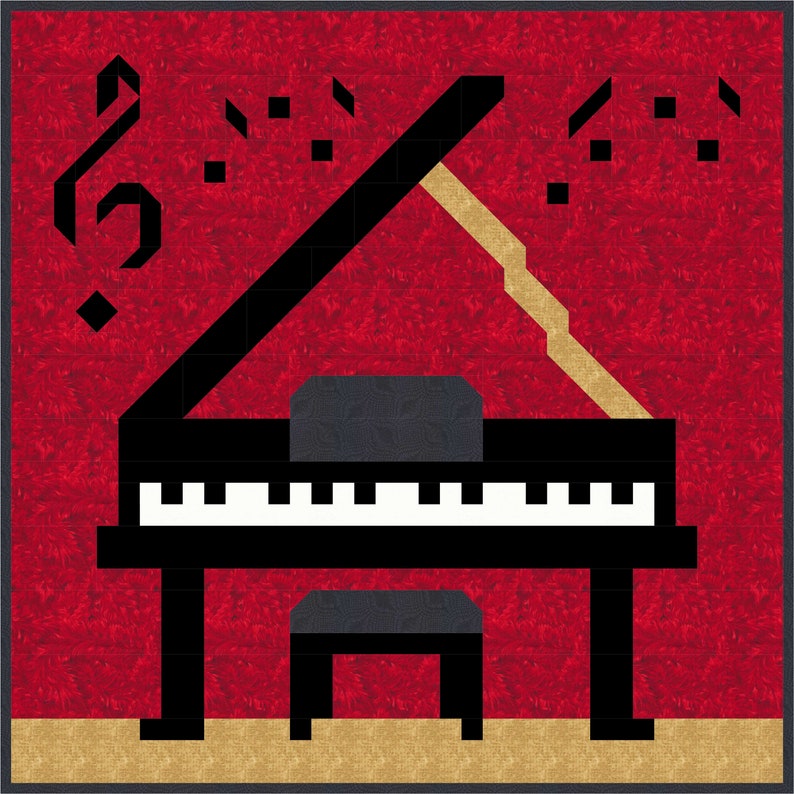 Piano Quilt Pattern With 3 Sizes: 36x36 54x54 72x72 Instant - Etsy